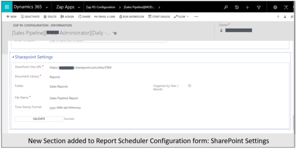 Scheduling Export Of Reports To Save To Sharepoint Using Zap Report