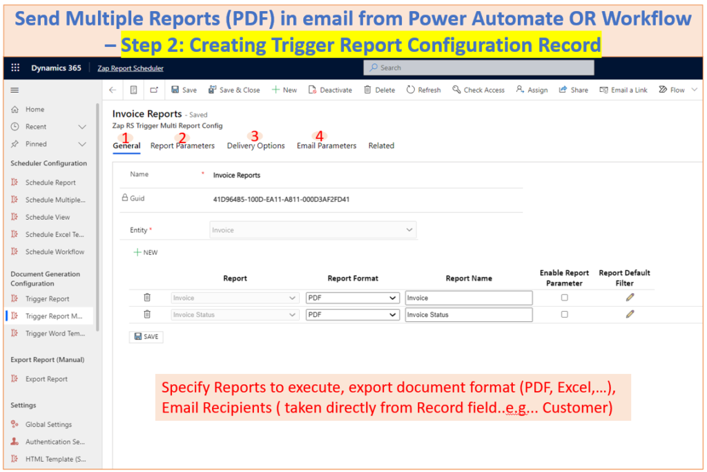 Automatically generate Invoice PDF (from Report) through Power Automate ...