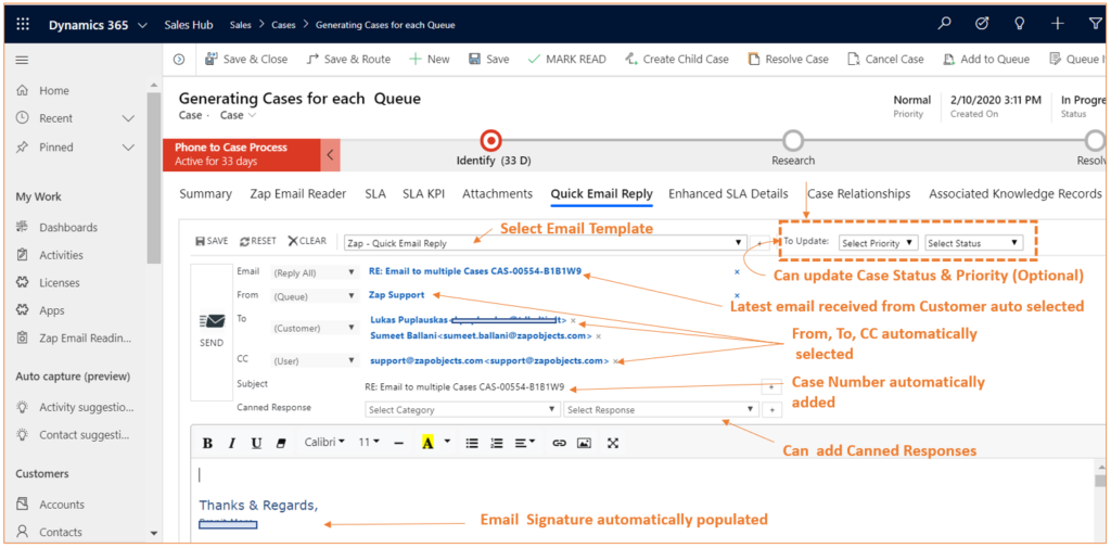 How New Enhancements (March 2020) to "Quick Email Reply" Section makes ...