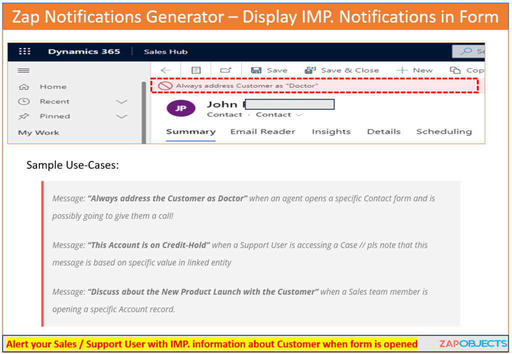 How to alert Users with important information about Customer (e.g ...