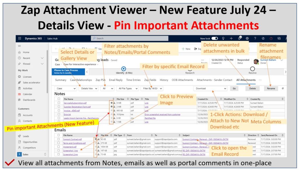 Pin Important Attachments using Zap Attachment Viewer App for Dynamics ...