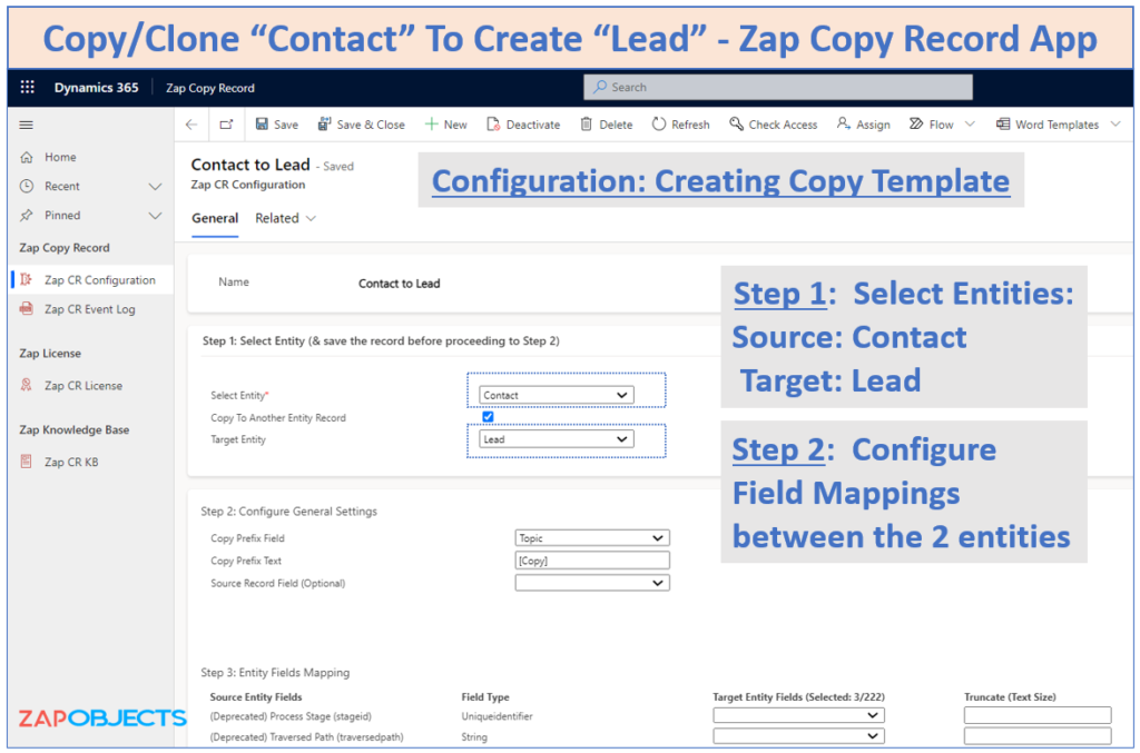 Clone\Copy "Contact" to create a "Lead" in 1-Click - when using Zap ...